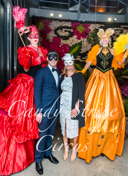 Candy Stripe Circus Stilt Acts